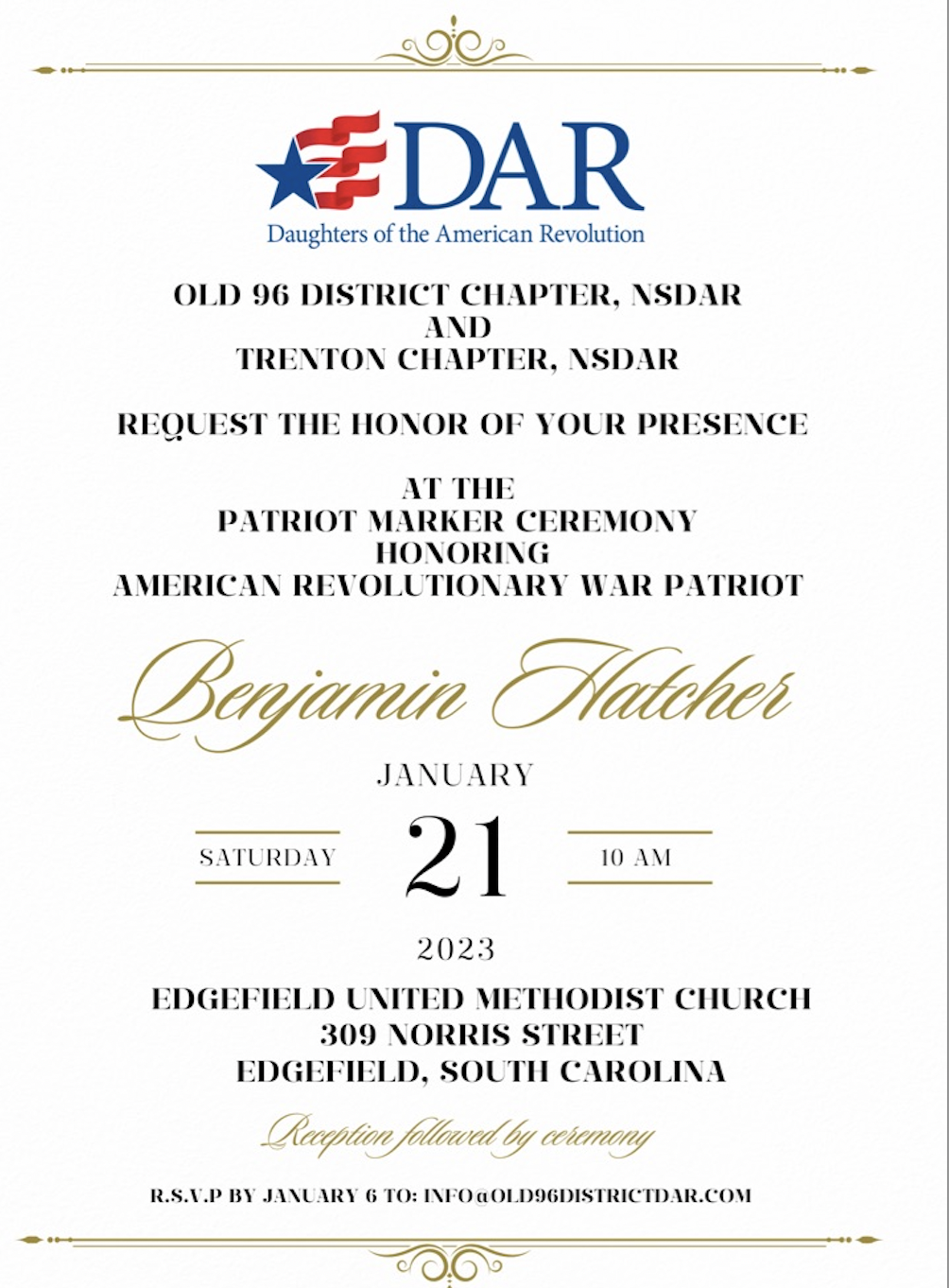 Patriot Marker Ceremony Honoring Revolutionary War Patriot Benjamin ...